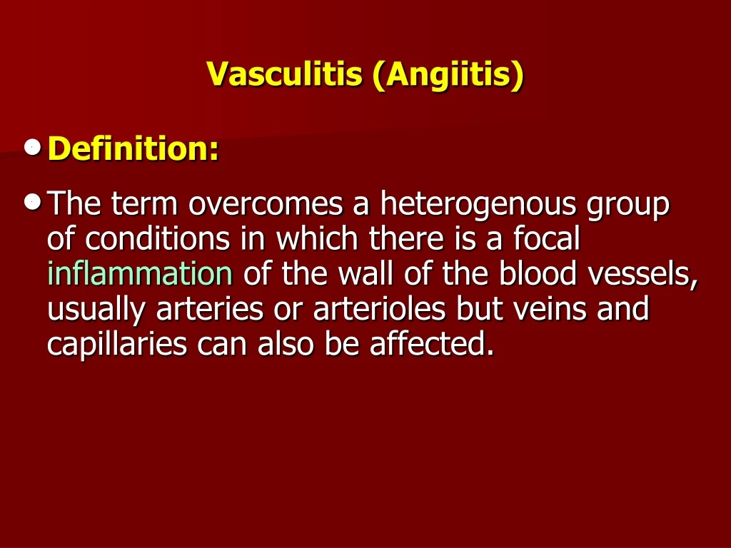 PPT - Vasculitis ( Angiitis ) PowerPoint Presentation, free download ...