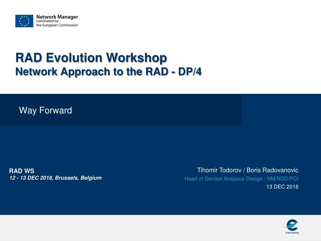 PPT - RAD Evolution Workshop Network Approach to the RAD - DP/4 ...