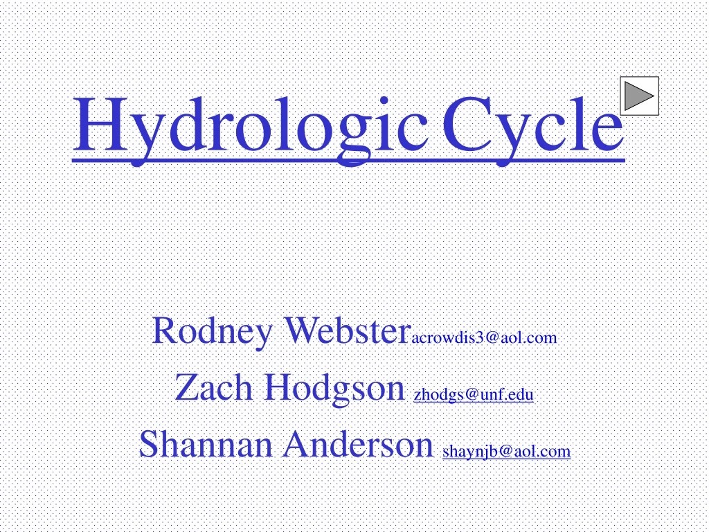 PPT - Hydrologic Cycle PowerPoint Presentation, free download - ID:9228309