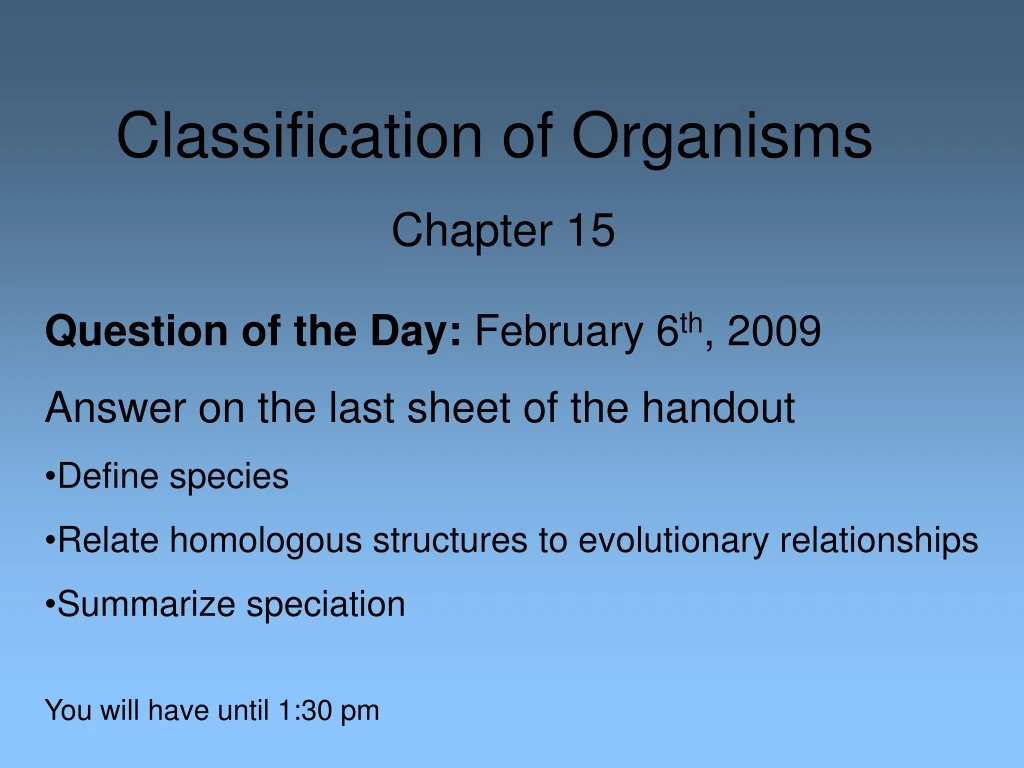 PPT - Classification of Organisms PowerPoint Presentation, free ...