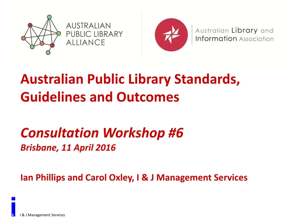 PPT - Australian Public Library Standards, Guidelines and Outcomes ...