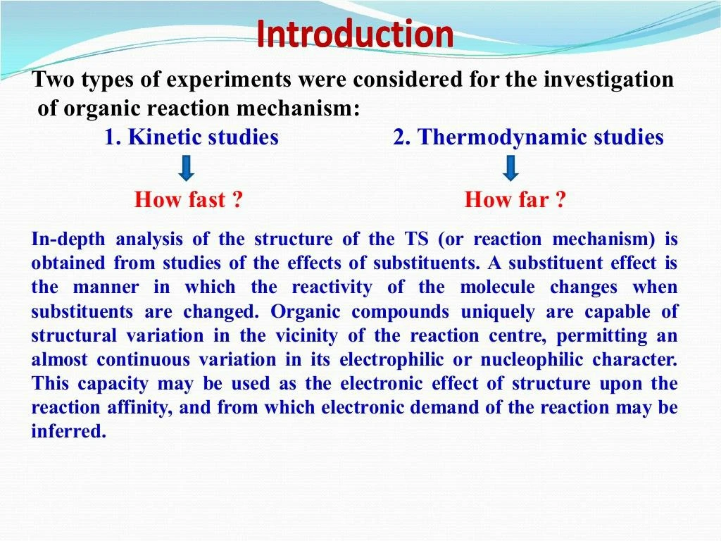 PPT - Hammett plots – the most common linear free energy relationship ...