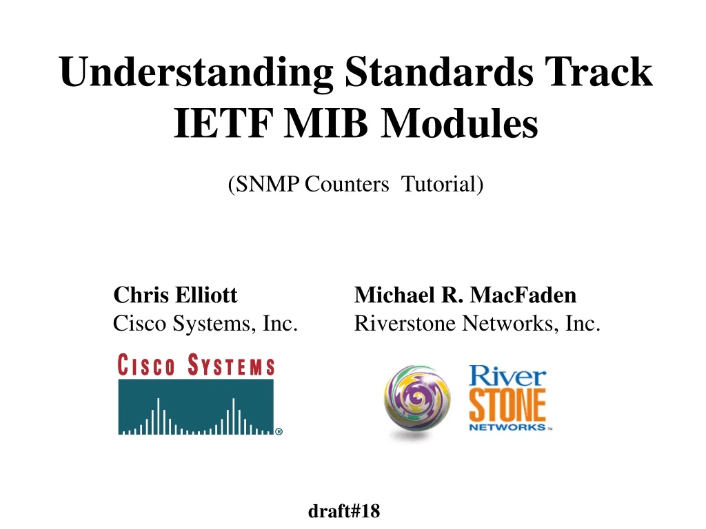 PPT - Understanding Standards Track IETF MIB Modules (SNMP Counters Tutorial) PowerPoint ...