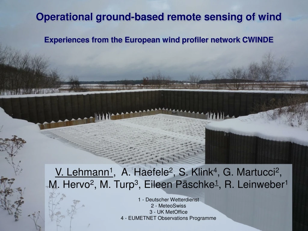 PPT - Operational ground-based remote sensing of wind PowerPoint ...