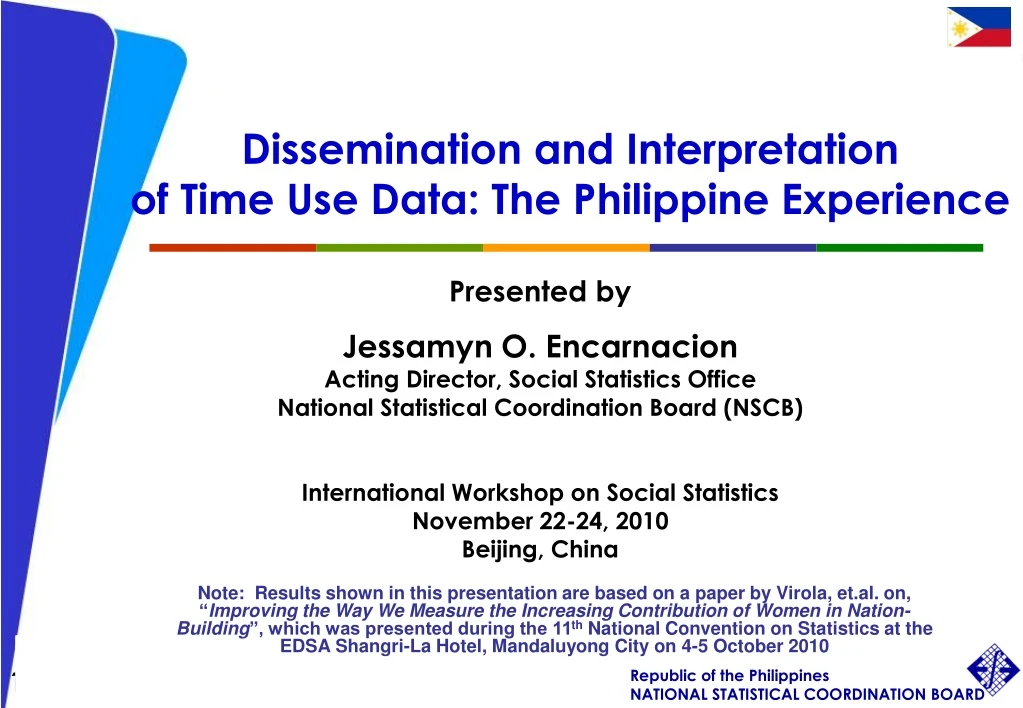PPT - Dissemination and Interpretation of Time Use Data: The Philippine ...