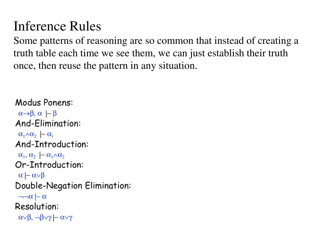 PPT - Inference Rules PowerPoint Presentation, free download - ID:9232578