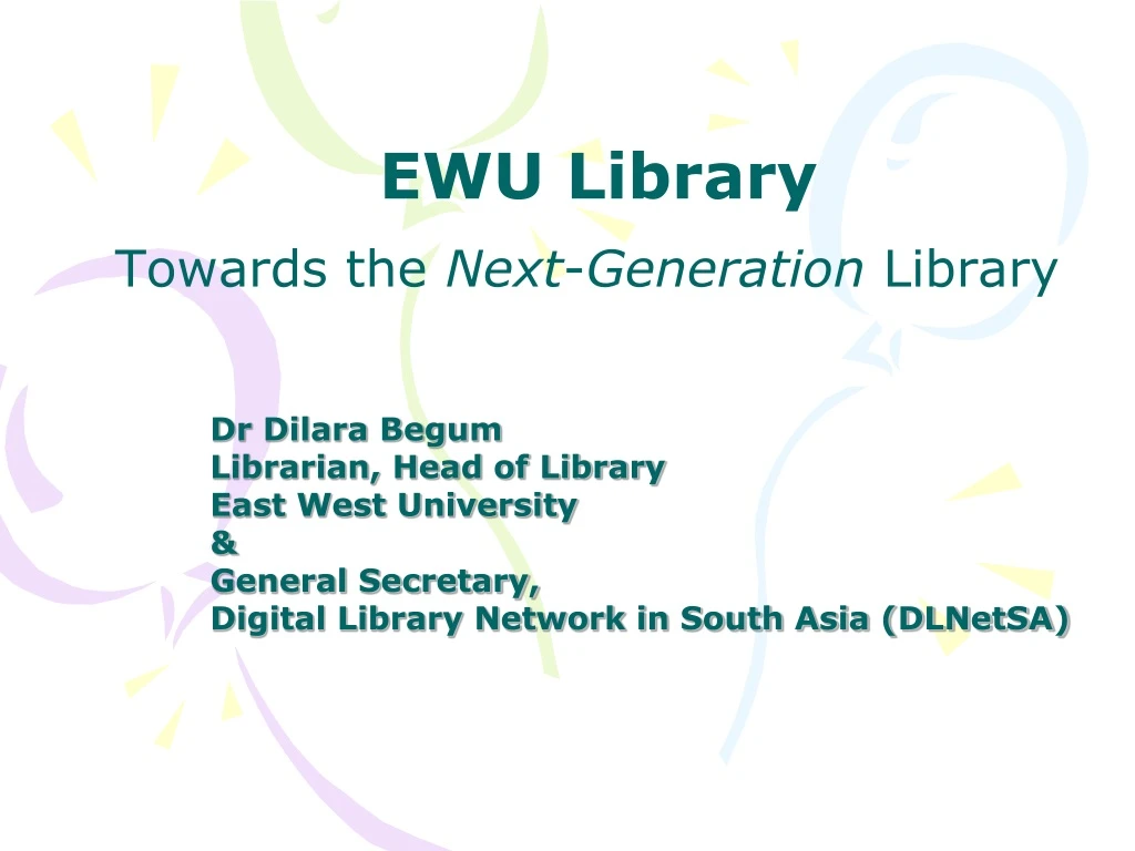PPT - EWU Library Towards the Next - Generation Library PowerPoint ...