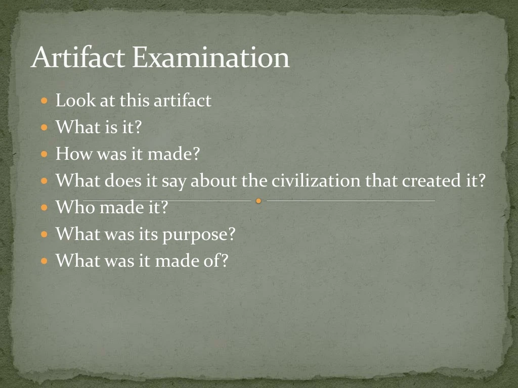 PPT - Artifact Examination PowerPoint Presentation, free download - ID ...