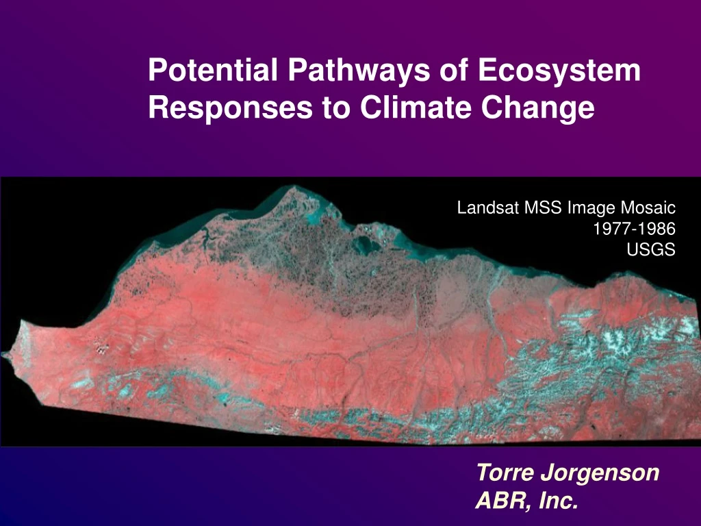 PPT - Potential Pathways of Ecosystem Responses to Climate Change ...