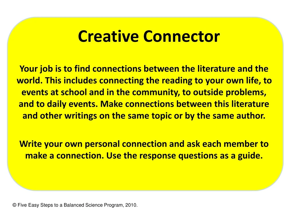 PPT - Creative Connector PowerPoint Presentation, free download - ID ...