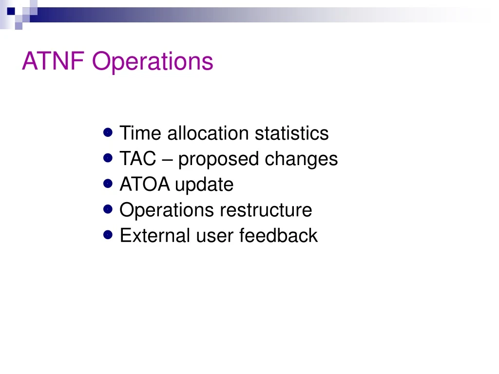 PPT - ATNF Operations PowerPoint Presentation, free download - ID:9235941
