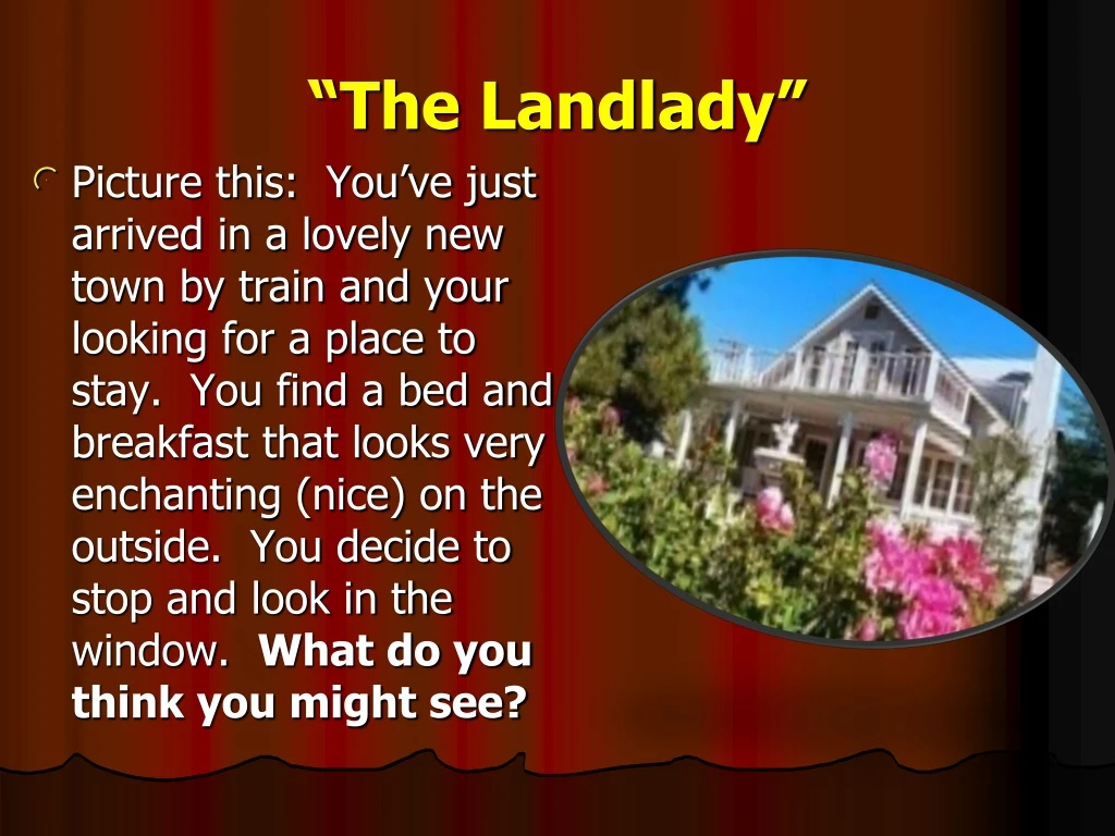 PPT - “The Landlady” PowerPoint Presentation, free download - ID:9236194