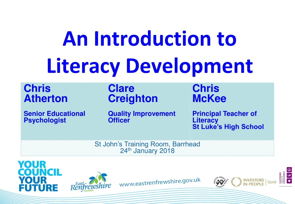 PPT - An Introduction to Literacy Development PowerPoint Presentation ...