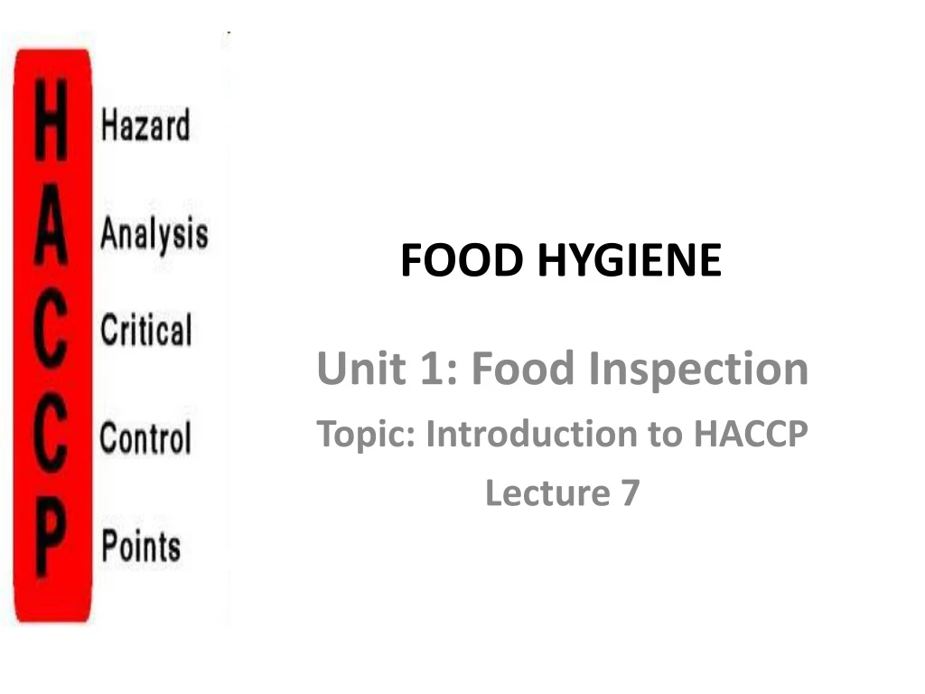 PPT - FOOD HYGIENE PowerPoint Presentation, free download - ID:9236933