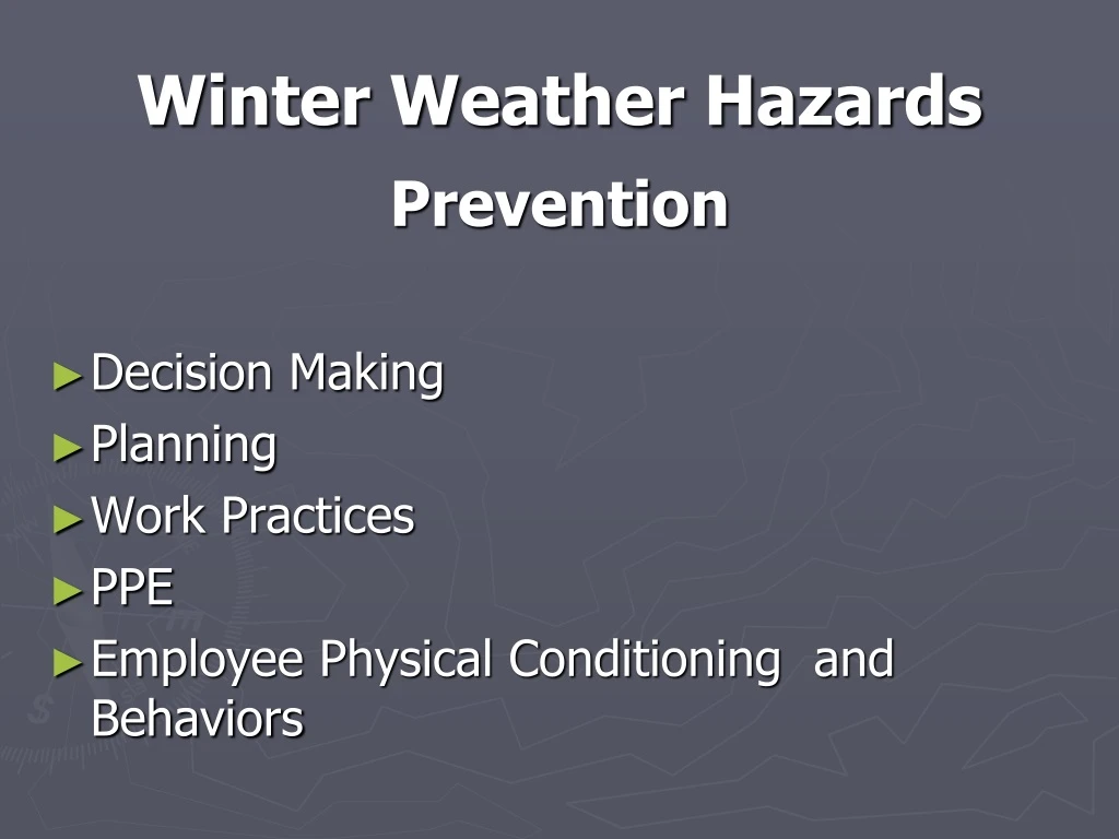 PPT - Winter Weather Hazards PowerPoint Presentation, free download ...