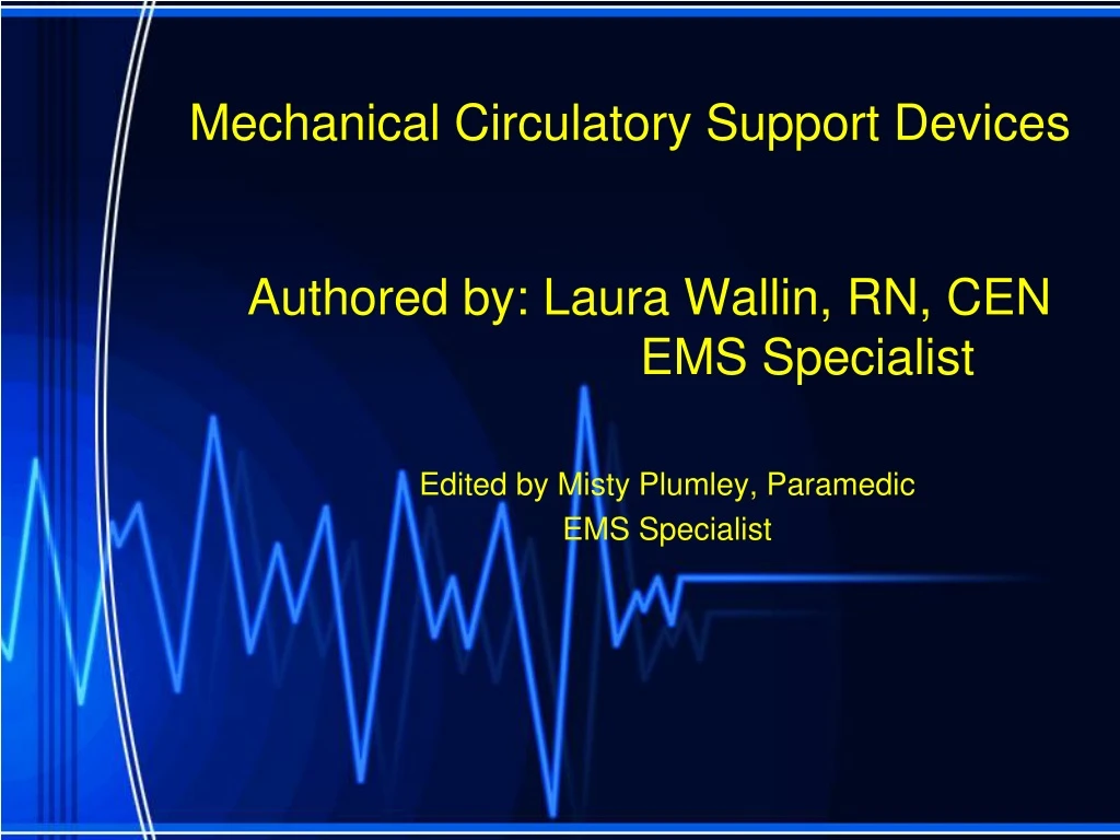 PPT - Mechanical Circulatory Support Devices PowerPoint Presentation ...