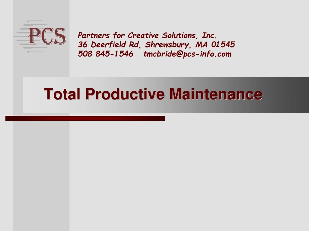 PPT - Total Productive Maintenance PowerPoint Presentation, free ...