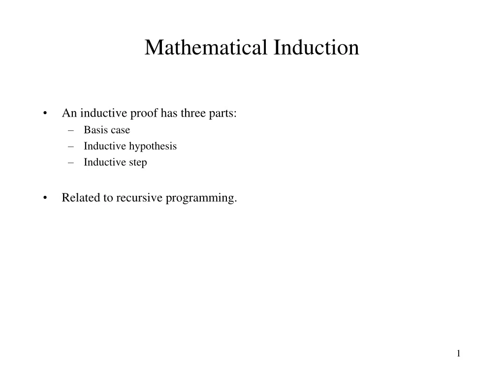 PPT - Mathematical Induction PowerPoint Presentation, free download ...