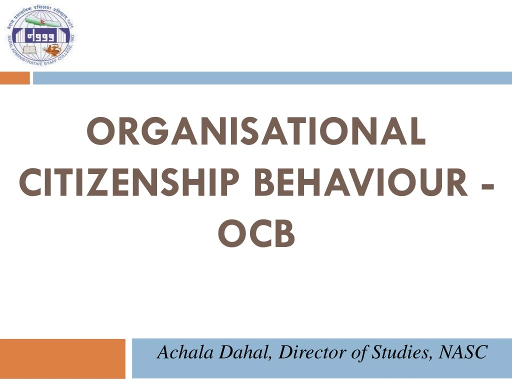 PPT - Organisational Citizenship Behaviour - OCB PowerPoint ...