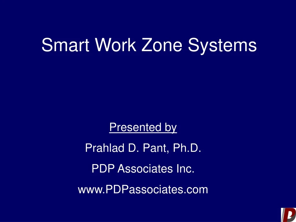 PPT - Smart Work Zone Systems PowerPoint Presentation, free download ...