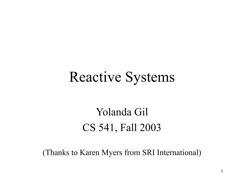 Ppt Reactive Systems Powerpoint Presentation Free Download Id9241427