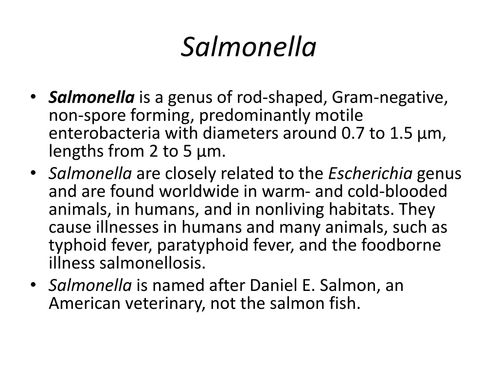 PPT - Salmonella PowerPoint Presentation, free download - ID:9242041