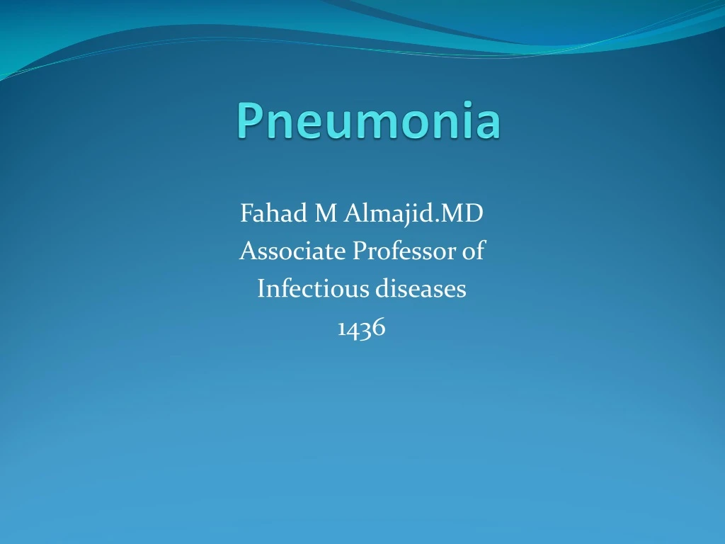 PPT - Pneumonia PowerPoint Presentation, free download - ID:9242418