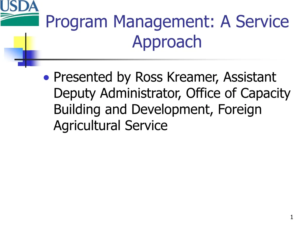 PPT - Program Management: A Service Approach PowerPoint Presentation ...