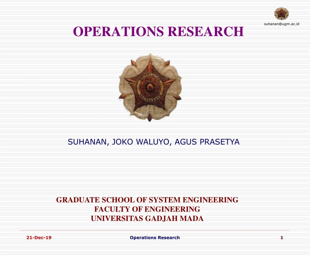 PPT - OPERATIONS RESEARCH PowerPoint Presentation, free download - ID ... PPT - OPERATIONS RESEARCH PowerPoint Presentation, free download - ID ...