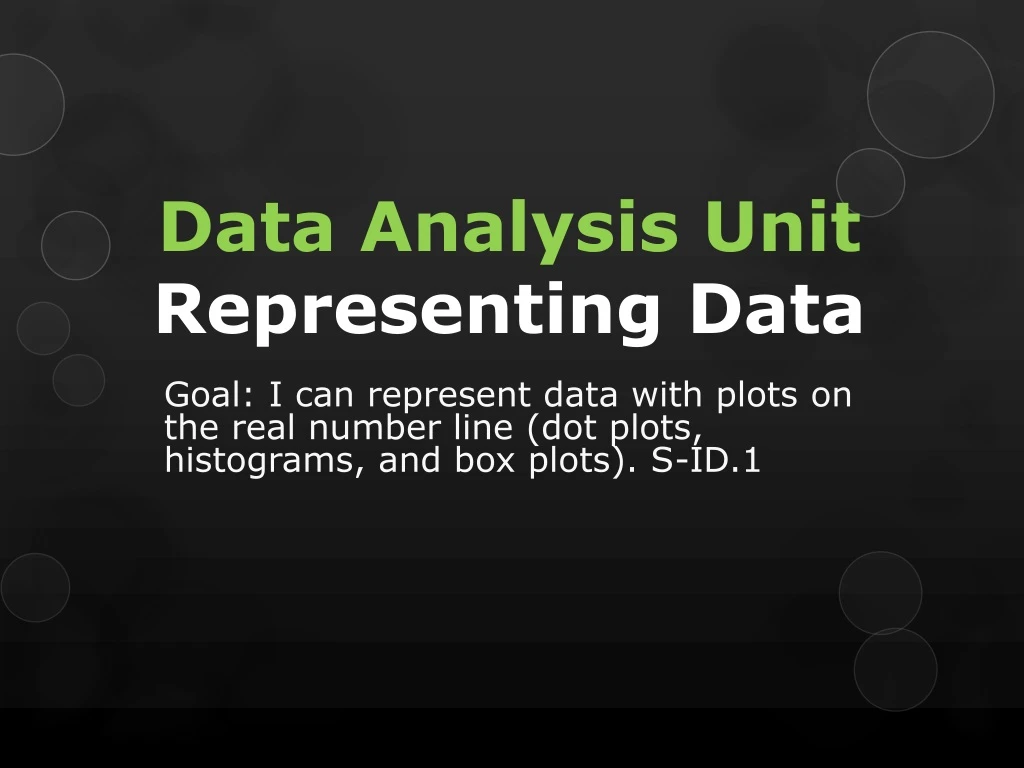 PPT - Data Analysis Unit Representing Data PowerPoint Presentation, free download - ID:9243011