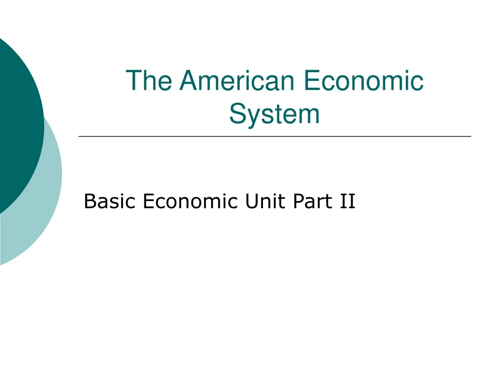 PPT - The American Economic System PowerPoint Presentation, free ...
