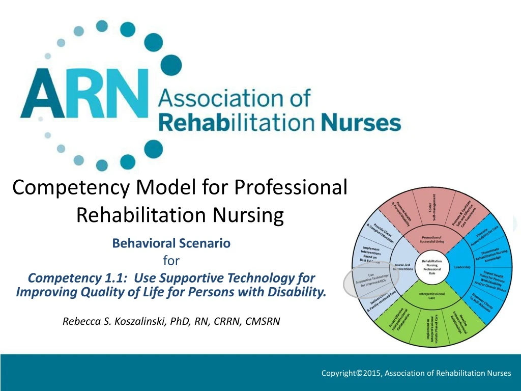 PPT - Competency Model for Professional Rehabilitation Nursing ...