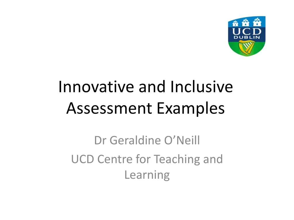 PPT - Innovative and Inclusive Assessment Examples PowerPoint ...
