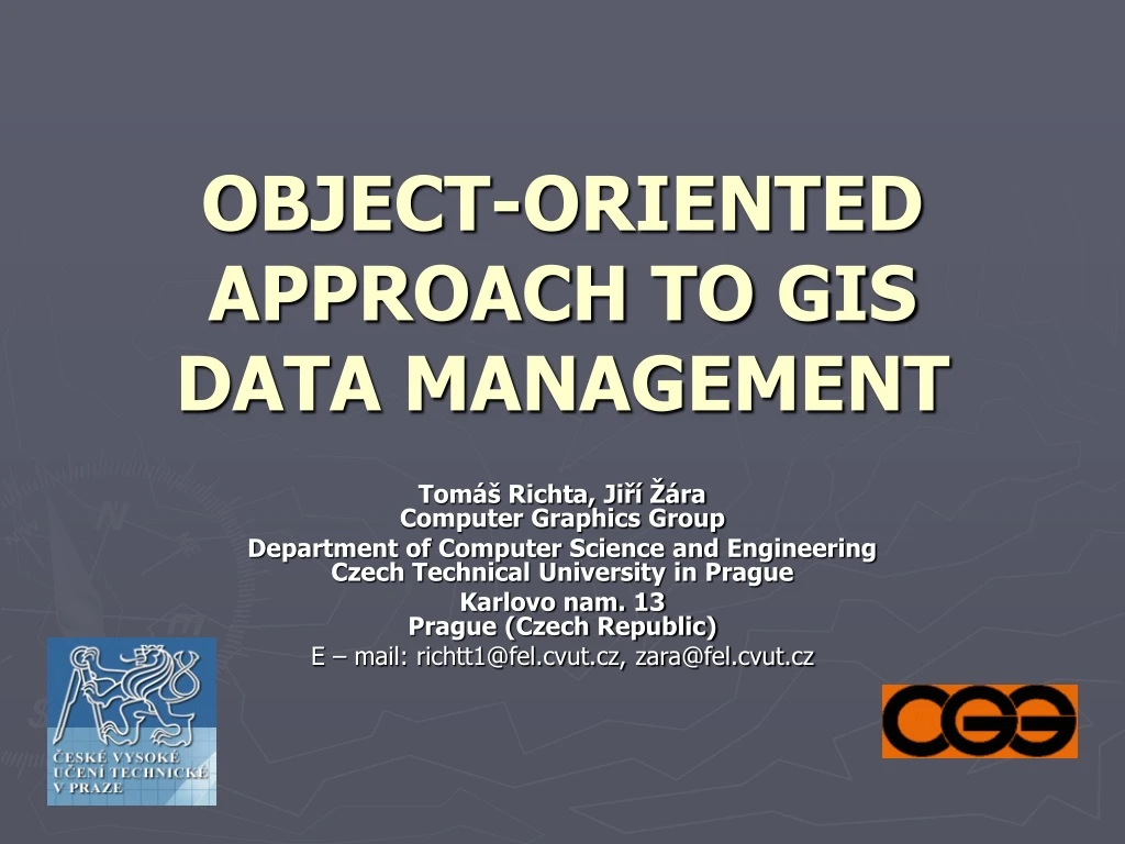 PPT - OBJECT-ORIENTED APPROACH TO GIS DATA MANAGEMENT PowerPoint ... PPT - OBJECT-ORIENTED APPROACH TO GIS DATA MANAGEMENT PowerPoint ...