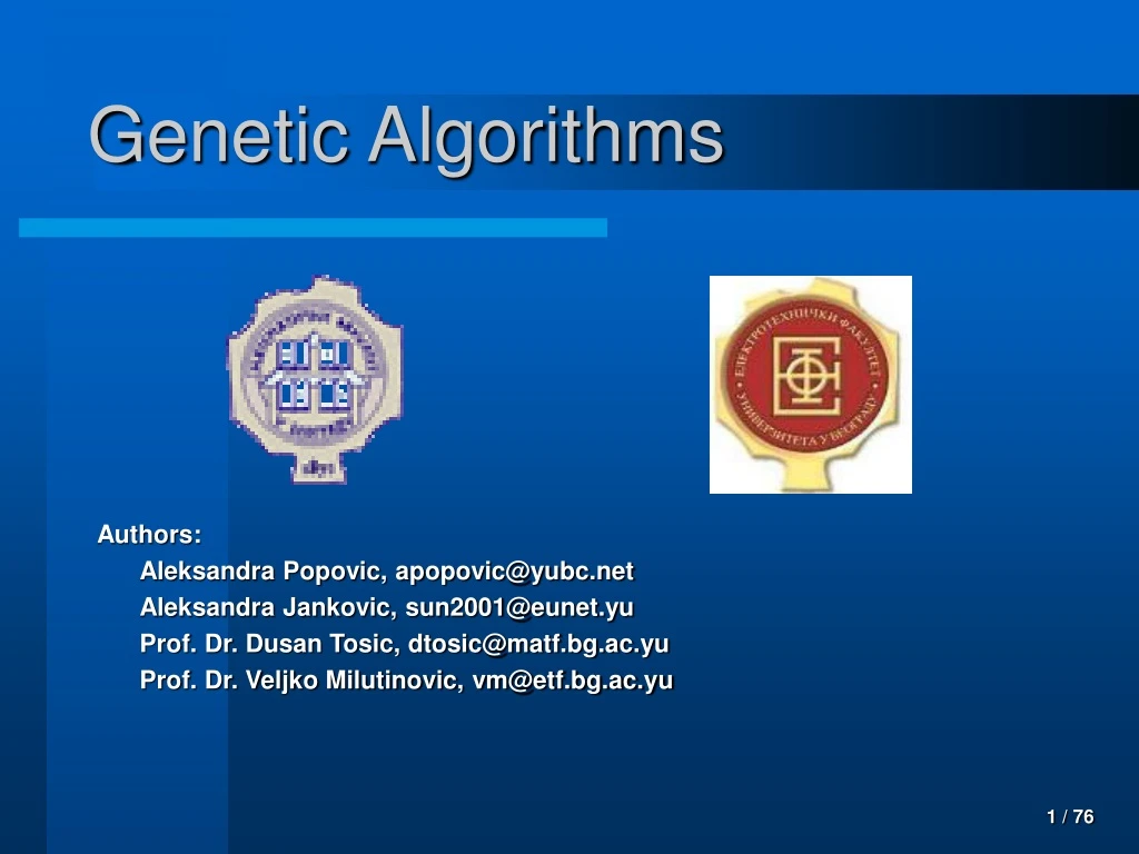 PPT - Genetic Algorithms PowerPoint Presentation, free download - ID ...