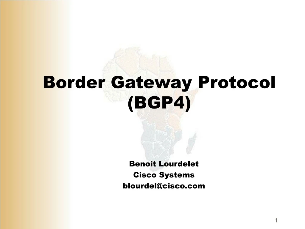 PPT - Border Gateway Protocol (BGP4) PowerPoint Presentation, free ...