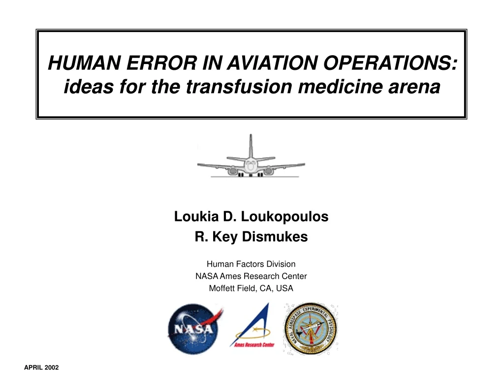PPT - HUMAN ERROR IN AVIATION OPERATIONS: ideas for the transfusion ...