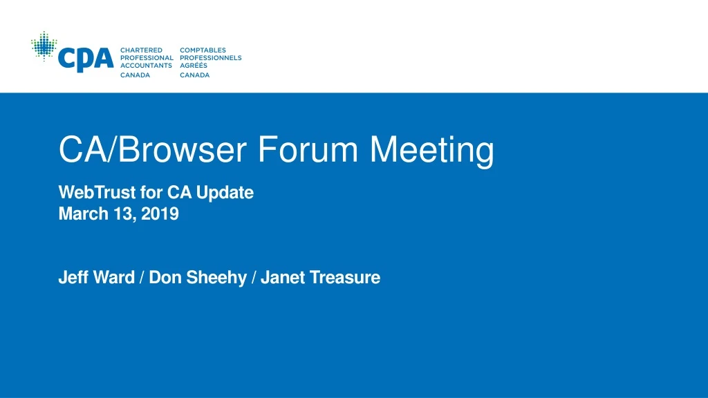 PPT - CA/Browser Forum Meeting PowerPoint Presentation, free download ...