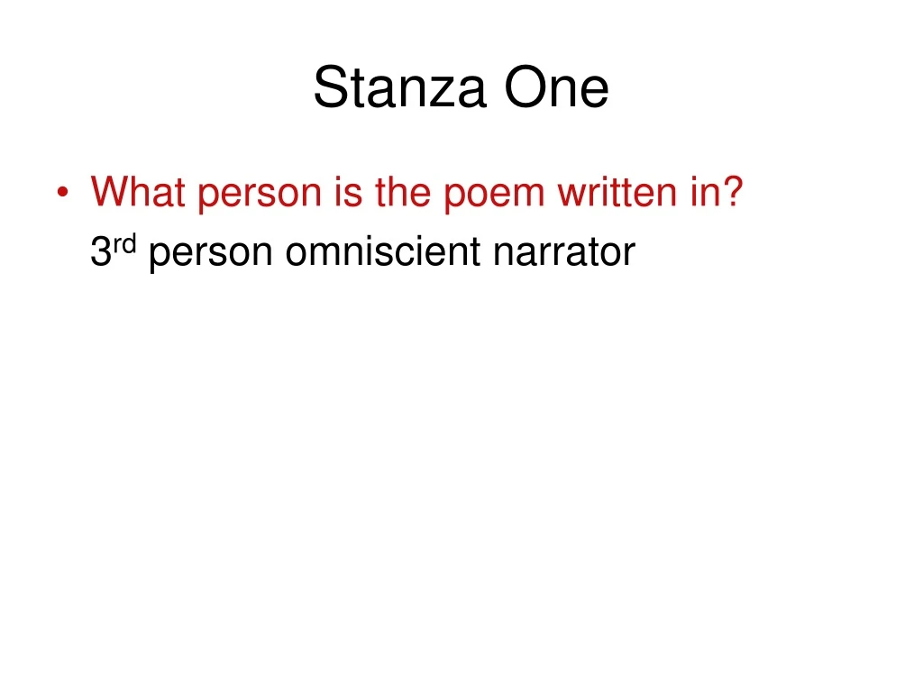 PPT - Stanza One PowerPoint Presentation, free download - ID:9249912