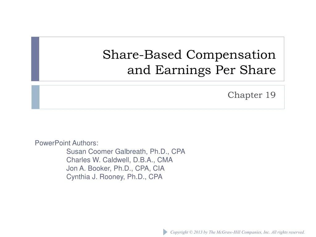 PPT - Share-Based Compensation and Earnings Per Share PowerPoint ...