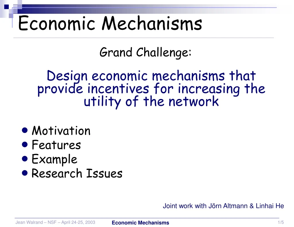 PPT - Economic Mechanisms PowerPoint Presentation, free download - ID ...