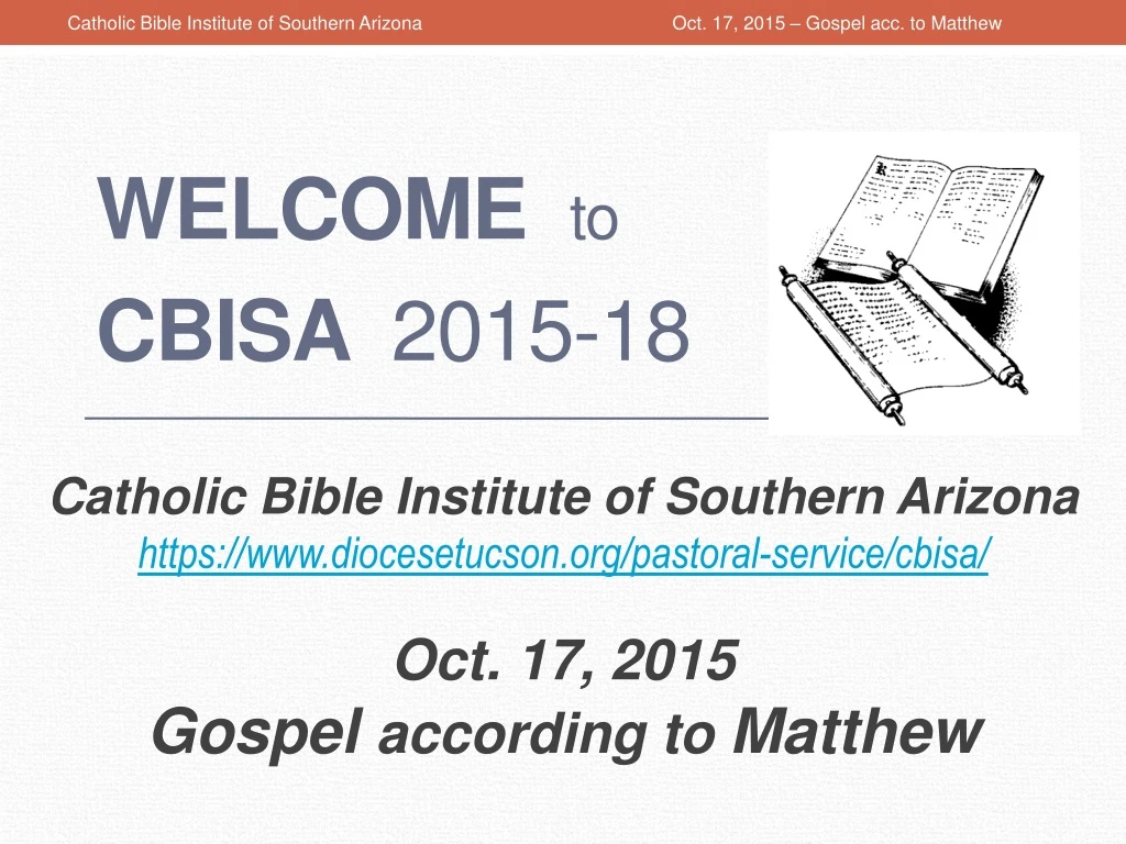 PPT - WELCOME to CBISA 2015-18 PowerPoint Presentation, free download ...