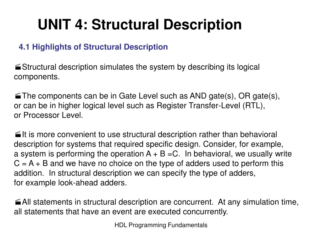 PPT - 4.1 Highlights of Structural Description PowerPoint Presentation ...