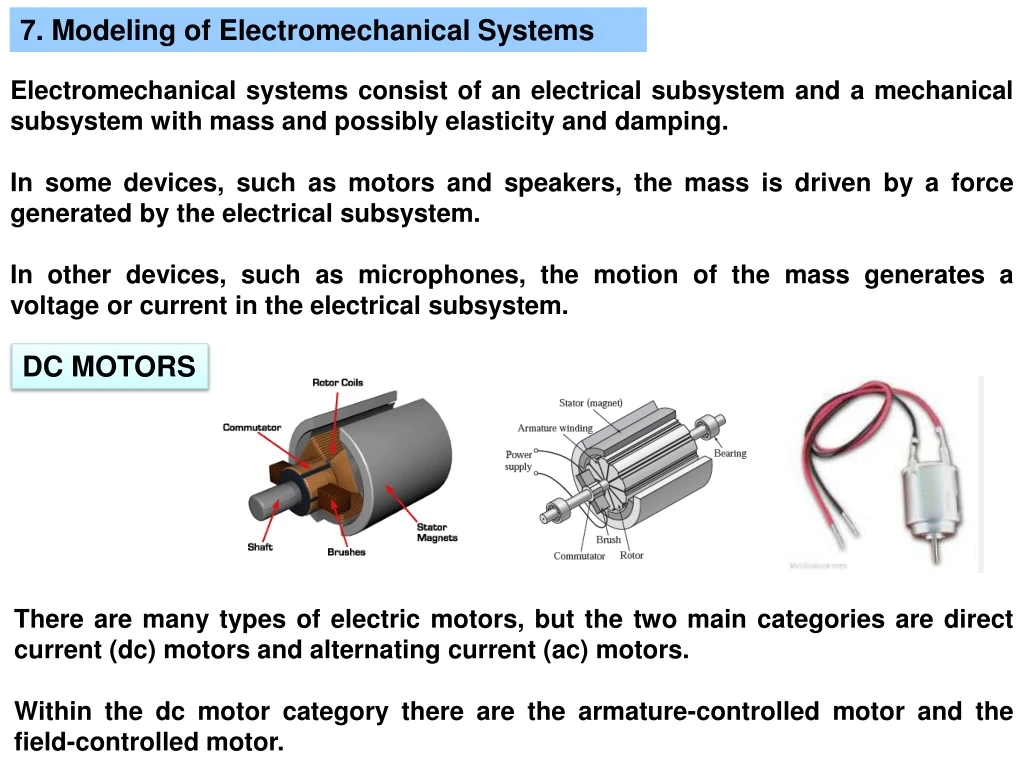 PPT - 7. Modeling of Electromechanical Systems PowerPoint Presentation ...