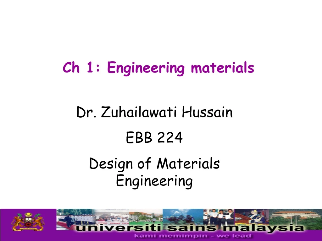 PPT - Ch 1: Engineering materials PowerPoint Presentation, free ...