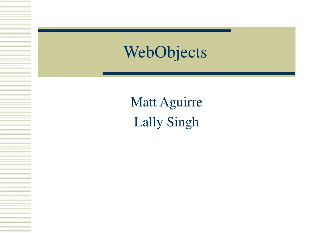 Ppt Webobjects Powerpoint Presentation Free Download Id 9255552
