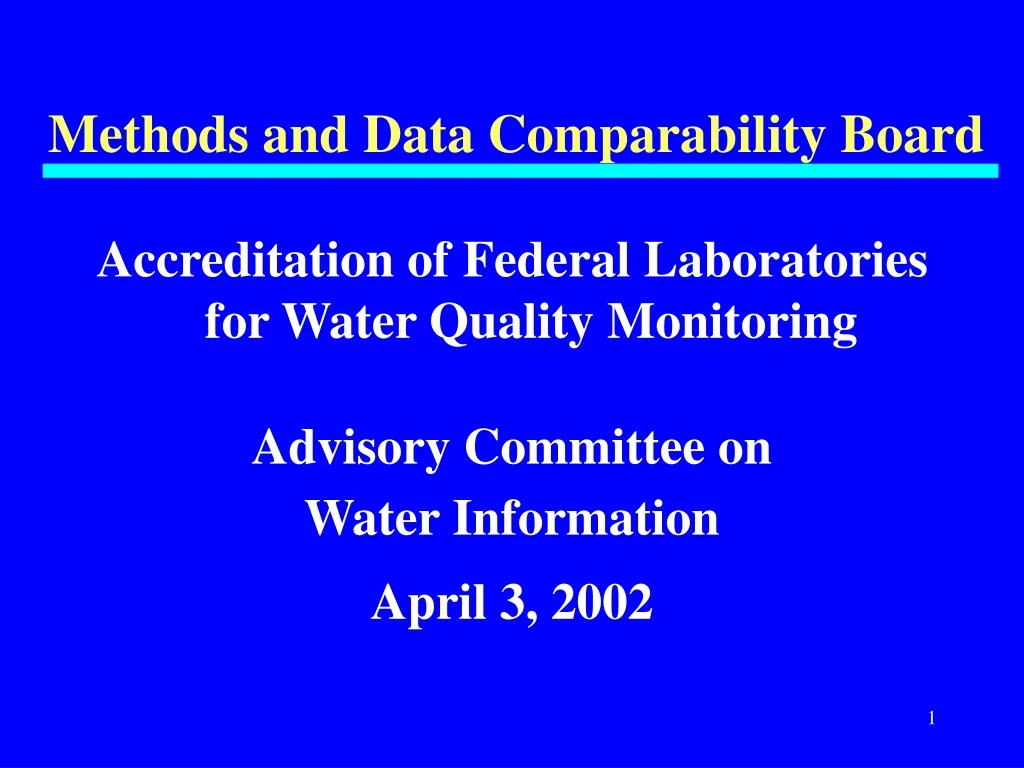 PPT - Methods and Data Comparability Board PowerPoint Presentation ...