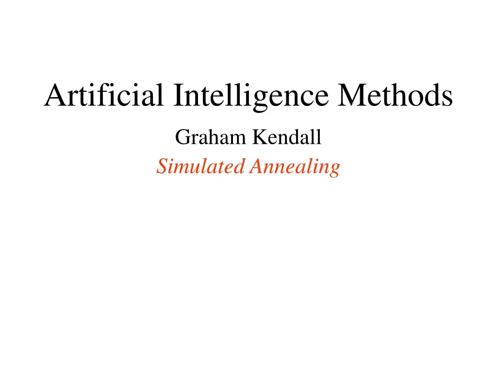 PPT - Artificial Intelligence Methods PowerPoint Presentation, free ...