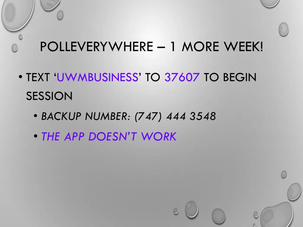 PPT - PollEverywhere – 1 more week! PowerPoint Presentation, free download - ID:927126