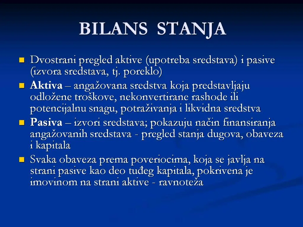 PPT - BILANS STANJA PowerPoint Presentation, free download - ID:938560